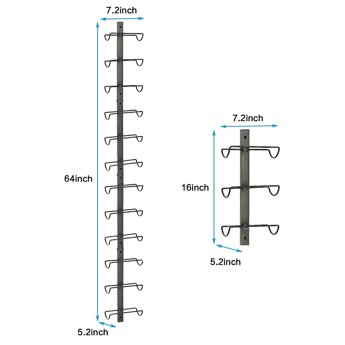 Wall Wine Rack for 12 Wine Bottles, Detachable Wine Storage Organizer, Wall Mount Wine Bottle Display Holder Towel Rack Used As One or Four, for Kitchen, Pantry, Dining Room, Bar, Wine Cellar