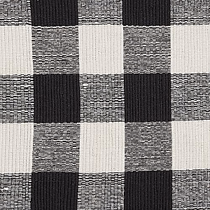 Park Designs Buffalo Check Rag Rug - Black & Cream