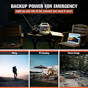 PryMAX 330W Portable Power Station with 110V Pure Sine Wave AC Outlet, 296Wh Mobile Solar Generator with DC/QC3.0/USB Port Power Supply, Solar Power Station with 80000 mAh Backup Lithium Battery