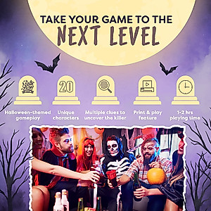 Horror on The Haunted House Tour | Halloween Murder Mystery Party Game | Flexible 4-20+ Players | New Print-Friendly & Virtual Printable File Formats