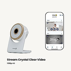 Safety 1st Connected WiFi Baby Monitor with 1080p HD Camera - Motion & Sound Notifications, Encrypted livestream from anywhere, advanced night vision, iOS and Android Compatible