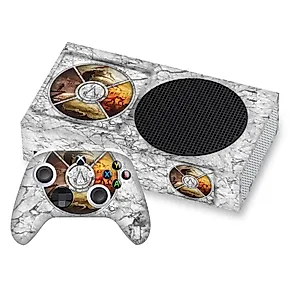 Head Case Designs Officially Licensed Assassin's Creed Logo Brotherhood Graphics Matte Vinyl Sticker Gaming Skin Decal Cover Compatible with Xbox Series S Console and Controller Bundle