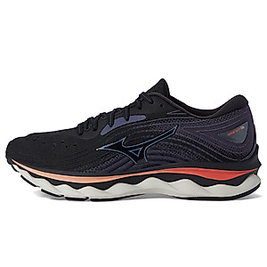 Mizuno womens Wave Sky 6 Running Shoe, Black-quicksilver, 8.5 US