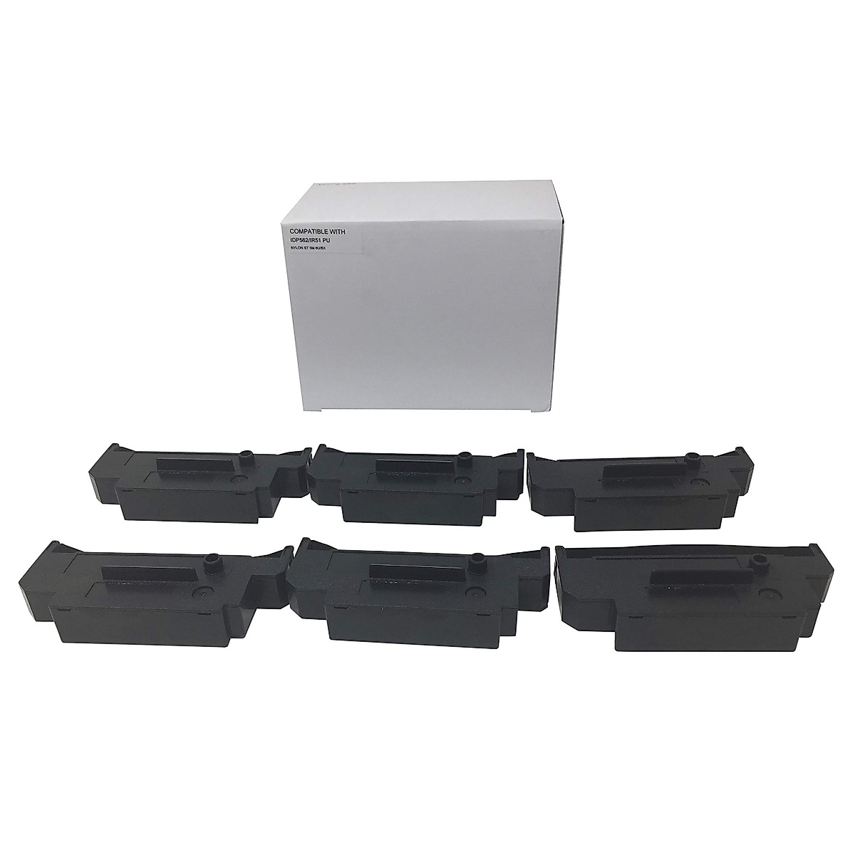 6 Compatible tec MA-516 MA-561 Printing Ink Ribbon Cartridge Replacement for Citizen Purple IR51PU Cassette POS dot Matrix Impact Cash Register