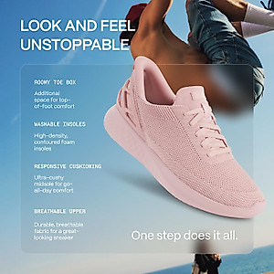 Kizik Athens, Slip-On Sneakers, Casual Shoes, Comfortable and Stylish Womens or Mens Shoes for Work, Walking, The Office, Womens and Mens Slip on Sneakers Athens Pink Lemonade M6.5 / W8