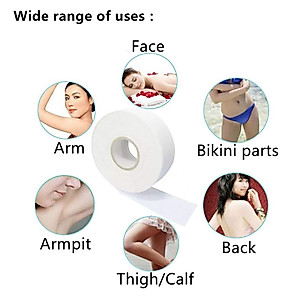 XICHEN 100Yards White large roll non-woven hair removal roll paper disposable beeswax hair removal special paper, underarm/hand/leg/bikini part Body Hair Removal
