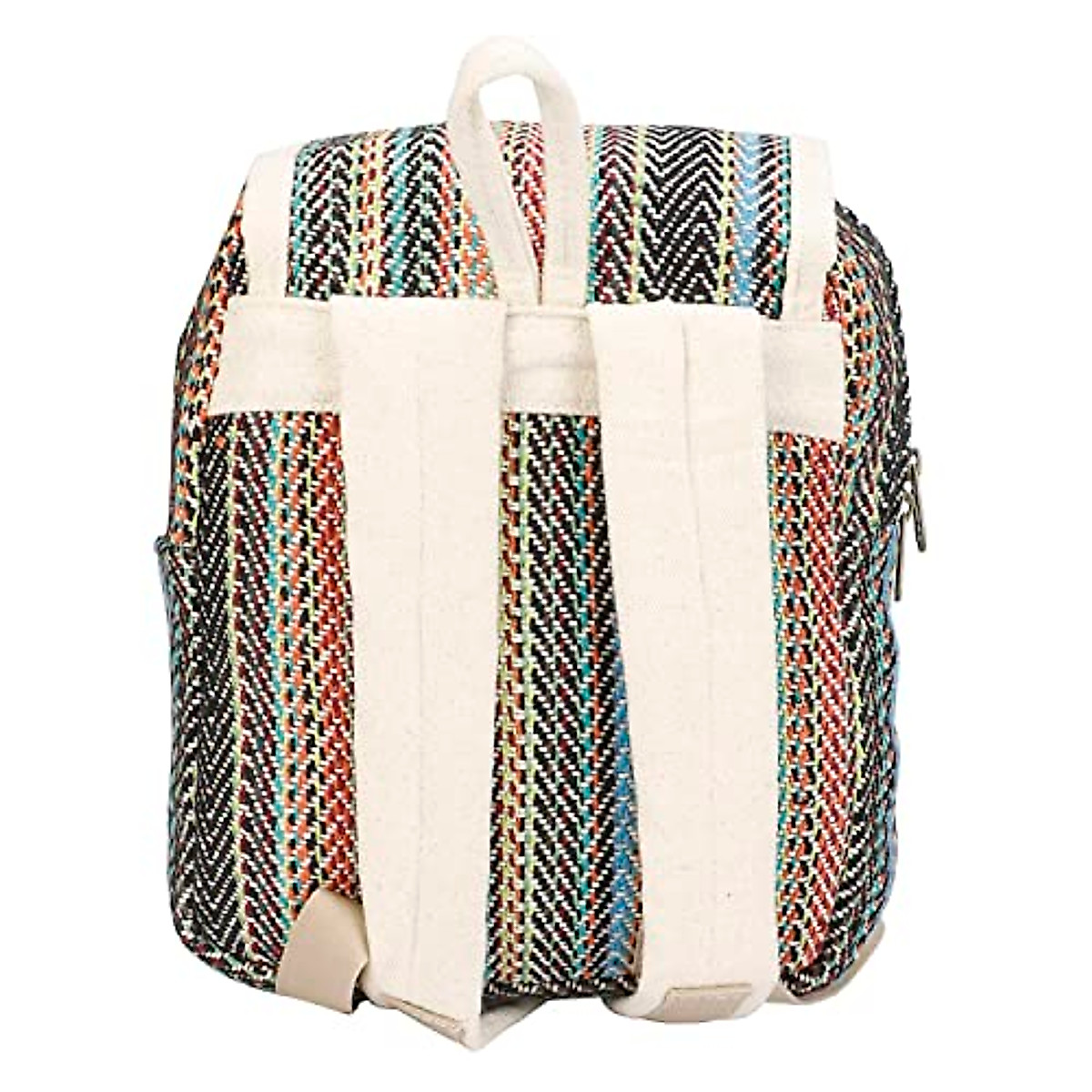 LONGING TO BUY Hemp Small Backpack, Hemp Backpack For Men & Women (Green Multi)