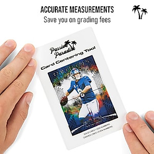 Passive Paradise Card Grading Centering Tool Set - Magnifying Tool & Cleaning Cloth Included - Sports Trading Card Submission Pre-Inspection Kit