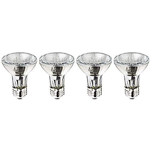 Philips Halogen Dimmable PAR20 Flood Light Bulb: 2900-Kelvin, 39-Watt (50-Watt Equivalent), E26 Medium Screw Base, Soft White, 4-Pack