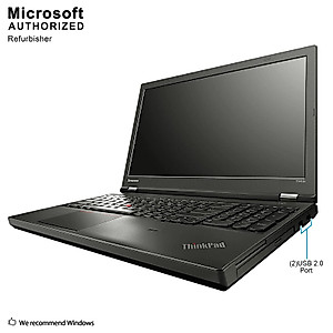 Lenovo ThinkPad T540P Laptop 15.6-inch Notebook, Core i5-4300M - HD Graphics 4600, Up to 3.1 GHz, 16GB RAM, 500GB SSD, Camera, Bluetooth, WiFi, Mini DP, VGA Windows 10 Pro(Renewed)