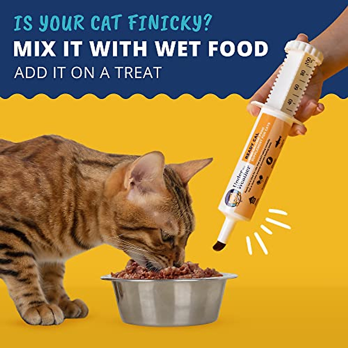 Under the Weather Pet | Ready Cal for Cats 100cc | High Calorie Nutritional Supplement for Weight Gain & Not Eating | 10 Vitamins, 7 Minerals, Omega Fatty Acids