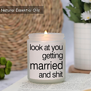 Funny Bridal Shower Gifts Wedding Gifts Lavender Scented Candles Bride Gifts Wedding Gifts for Couples 2024 Bridesmaid Proposal Gifts 50th Wedding Bride to be Gifts - 8oz Soy Wax