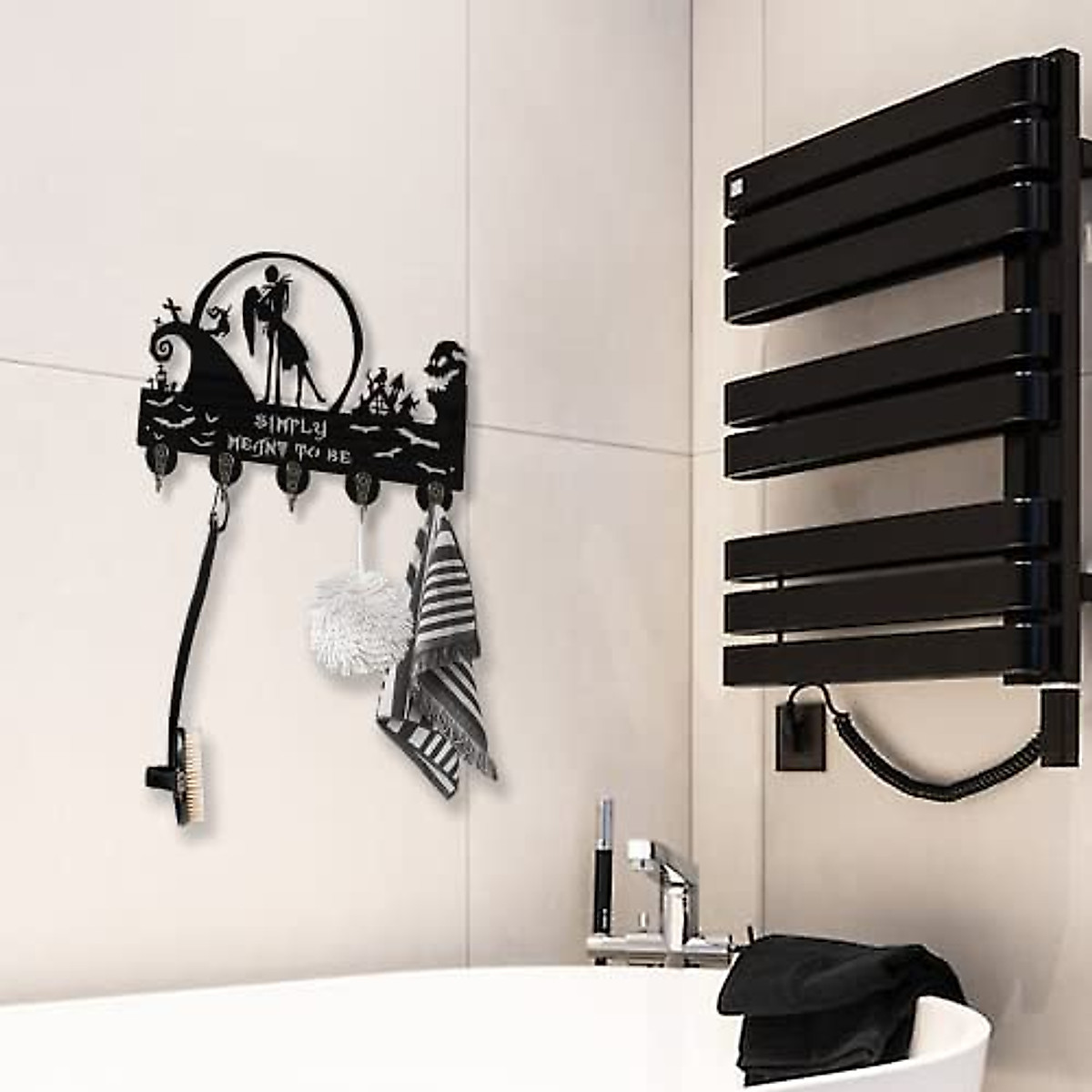 SANDIKSHA Cartoon Key Holder, Animation Style Wall Mount Organizer Wooden Key Rack with 5 Key Hooks, Rustic Home Wall Mounted Key Hangers Decor for Entryway Door Bathroom Kitchen，Gifts for Children…