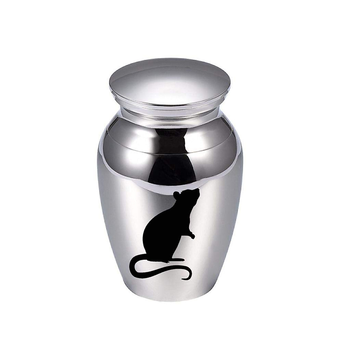KemtAt Cremation jar Stainless Steel Engraving 72mm42mm Cremation Urns for Human Ashes Pets Ashes Souvenirs-Rat_Large 73mm 42mm