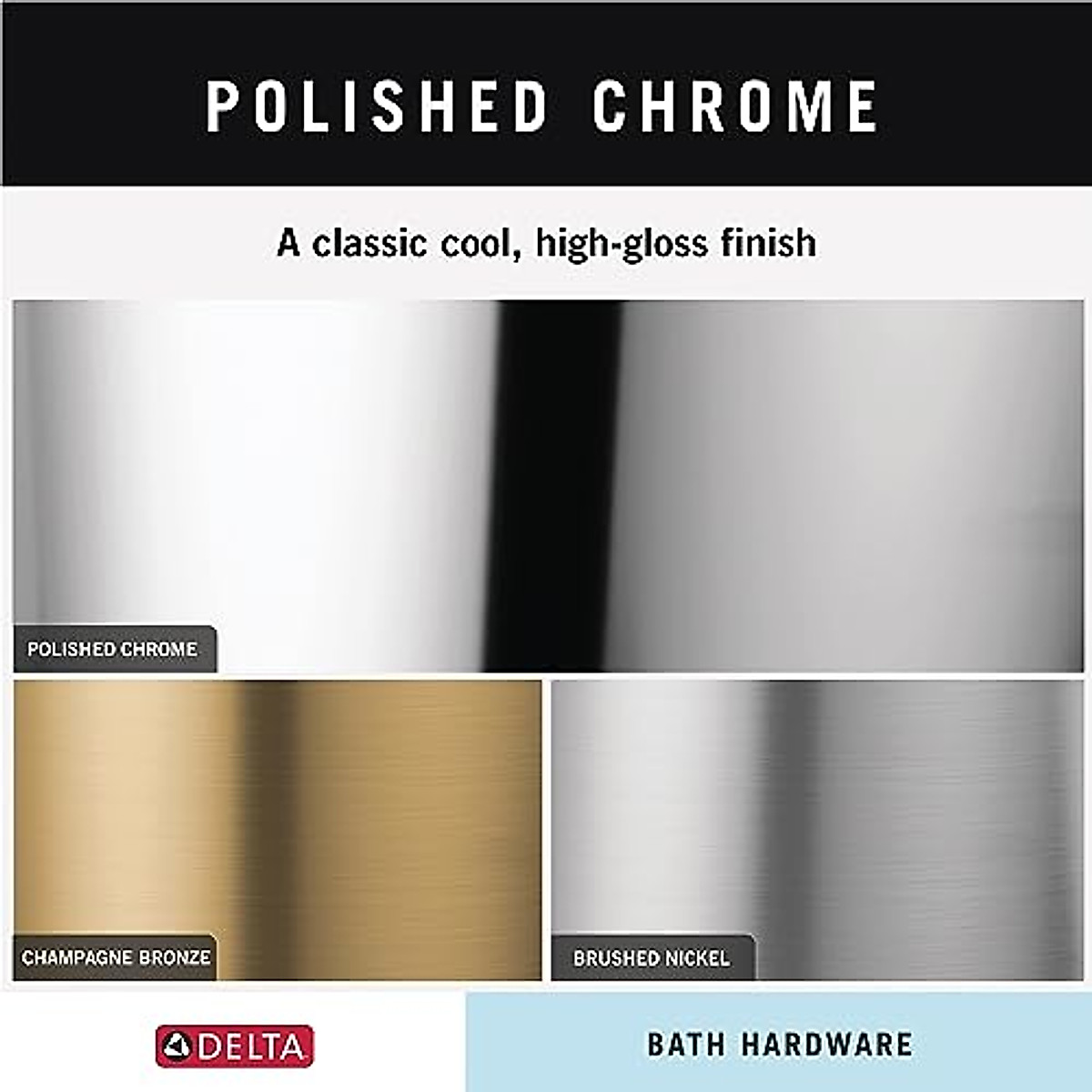 Delta Faucet 79750 Cassidy Toilet Paper Holder, 3.63 x 8.38 x 3.63 Inches, Chrome