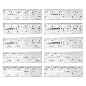 10PCS Fake Nails Measuring Ruler - Clear Text, Transparent, Can Be Bent At Will