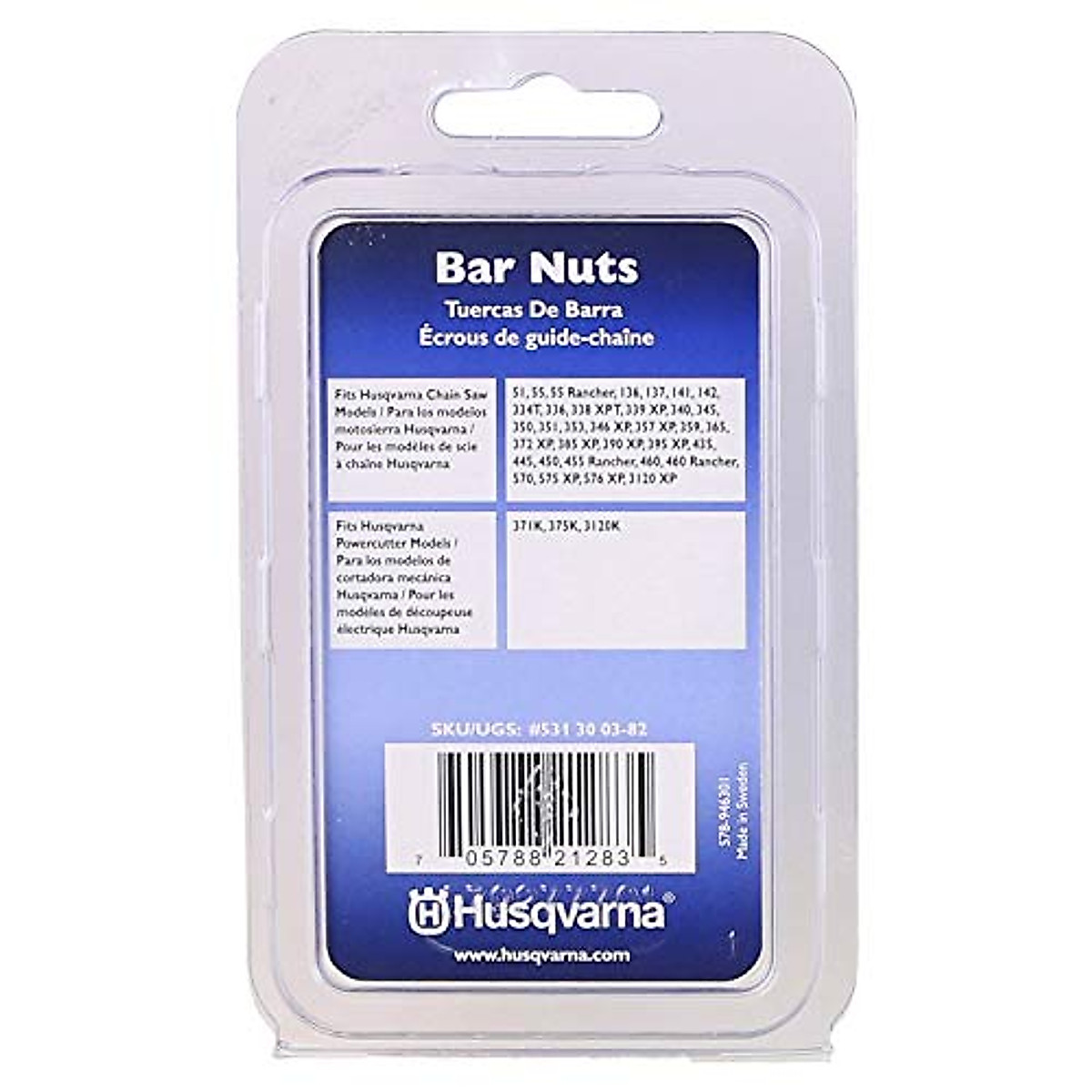 Husqvarna 531300382 Chain Saw Bar Nuts, 4 Pack
