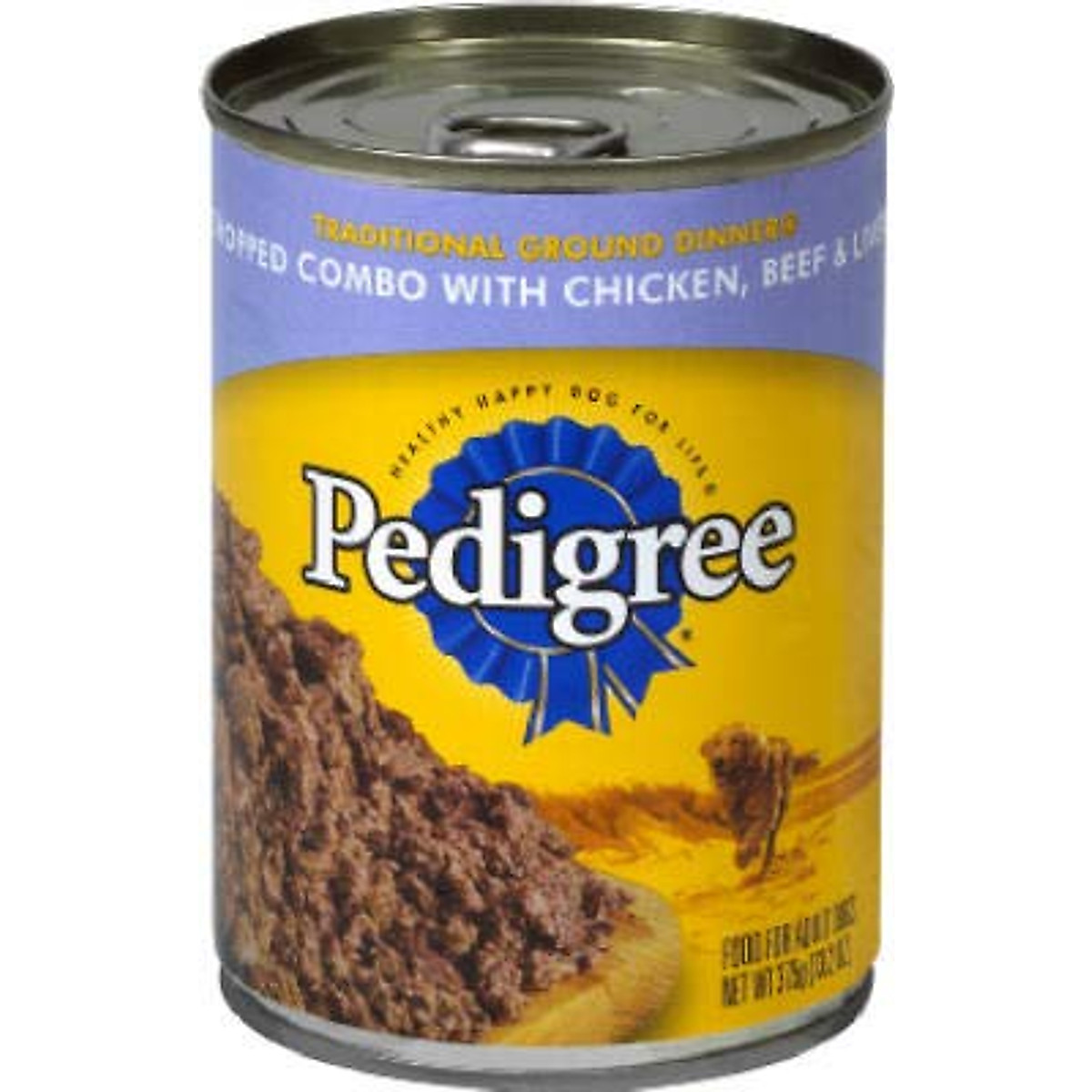 Pedigree Chopped Ground Dinner Combo with Chicken, Beef & Liver Canned Dog Food (Pack of 2)