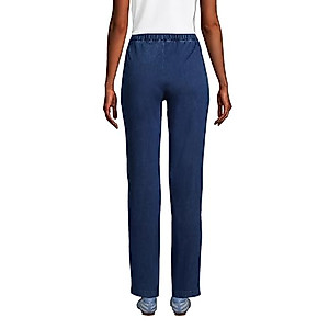 Lands' End Womens Sport Knit Denim Pants Medium Indigo Petite X-Large