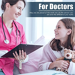 24 Pcs Thank You Gifts Appreciation Keychain Make a Difference Keychain Employee Teacher Nurse Worker Appreciation Week Gifts (Silver)