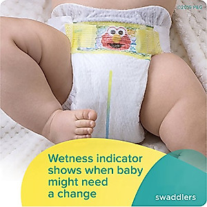 Pampers Swaddlers Disposable Baby Diapers, Size 4, One Month Supply, 164 Count