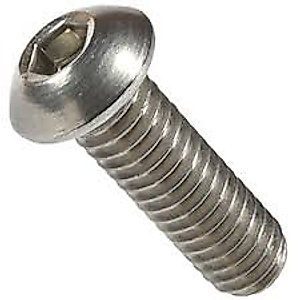 1/2"-13 x 1" Button Head Socket Cap Screw, Allen Socket Drive, 18-8 Stainless Steel, Full Thread - Quantity 5 - by Fastener Depot, LLC