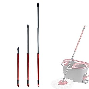 3 Section Telescopic Handle for O-Cedar EasyWring Microfiber Spin Mop Bucket Floor Cleaning System, 22 Inch to 48 Inch Stainless Steel Mop Head Handle