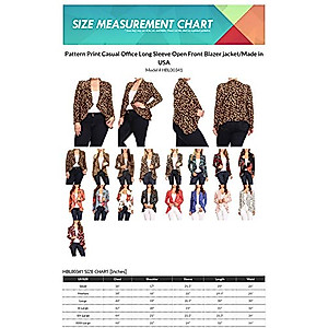 Pattern Print Casual Office Long Sleeve Open Front Blazer Jacket/Made in USA Zigzag Red White S