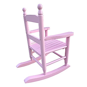 Goujxcy Kids' Rocking Chairs, Childrens Rocking Chair, Wooden Classic Rocker Chair Indoor Outdoor for Youth/Childs/Childrens Porch Rocker Chair for Living Room,Bedroom,Balconies, Porches (Pink)