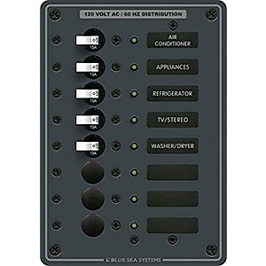 Blue Sea 8059 AC 8 Position Toggle Circuit Breaker Panel