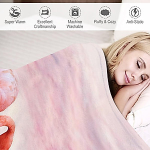 Flamingo Blanket Flamingo Gifts for Girls Boys Woman Kids Flamingo Lover Throw Blankets Soft Blanket Warm Fleece Flannel Plush Blankets for Bed Sofa Couch 40"x50"