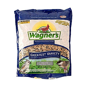 Wagner's 62034 Greatest Variety Blend Wild Bird Food, 6-Pound Bag & 62067 Deluxe Treat Blend Wild Bird Food, 4-Pound Bag