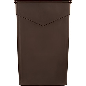 Carlisle FoodService Products 34202369 TrimLine Polyethylene Waste Container, 23 Gallon Capacity, 20" Length x 11" Width x 29.88" Height, Dark Brown (Case of 4)