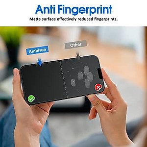 Ambison [2 Pack Matte Glass Screen Protector Designed for iPhone 14 2022/iPhone 13/13 Pro, Install Frame/Bubble Free/Anti-Glare&Fingerprint, 9H Tempered Glass for iPhone 13/13 Pro 2021 6.1inch