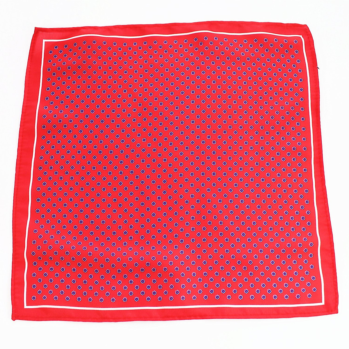 JEMYGINS 6PCS Red Yellow Pink Blue Silk Pocket Squares for Men Handkerchief Hanky Set (1)