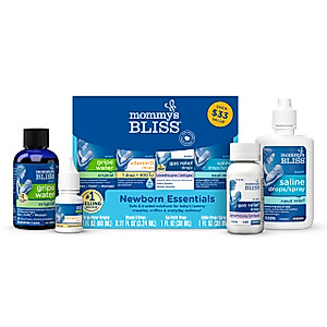 Mommy's Bliss Newborn Essentials Gift Set, Includes Gripe Water, Baby Vitamin D / Gas Drops and Gentle Saline Drops/Spray