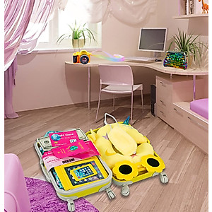 ebuddy Doll Clothes and Accessories 18 Inch Doll Travel Set with Unicorn Printed Luggage Suitcase Fit for 18 inch Girl Doll,Most 18 Inch Dolls(No Doll)