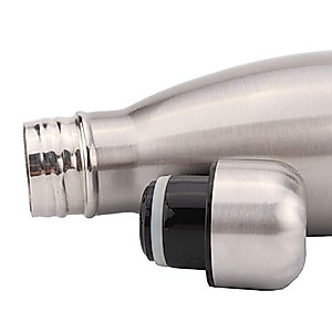 Gtell Double Wall 18/8 Stainless Steel Vacuum cola shape bottle, narrow mouth thermos flask keeping warm and cold 350ml 500ml 750ml 1000ml (350ml)