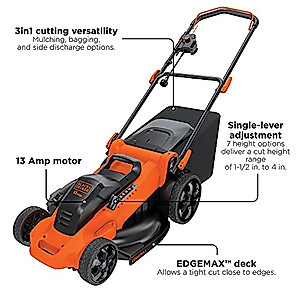 BLACK+DECKER Lawn Mower, Corded, 13-Amp, 20-Inch (MM2000)