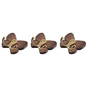Alipis 3 pcs Hangers Storage Hooks Mounted Practical Balcony Retro Utility Robe Hanging Wall-Mounted Hardware Towel Scarf Wall Wooden Handbag Hat for Purse Natural Shape Rack