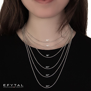 EFYTAL Initial Necklaces for Women, Small and Dainty Mom Necklace, 14k Gold Filled or Sterling Silver Necklace with Initial, Letter Charm, Push Presents for New Mom