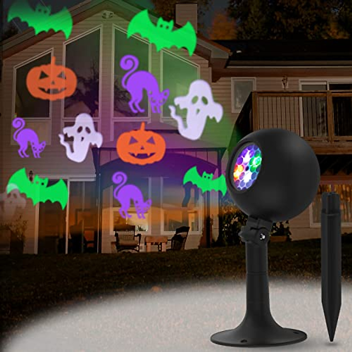 Halloween Lights LED Projector Lights Waterproof Outdoor Indoor Projector Spotlights Landscape Lights for Halloween Theme Party Yard Garden Decorations
