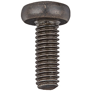 Small Parts M38D7985AB Steel Pan Head Machine Screw, Black Oxide Finish, Meets DIN 7985, #1 Phillips Drive, M3-0.5 Thread Size, 8 mm Length, Fully Threaded, Import (Pack of 100)