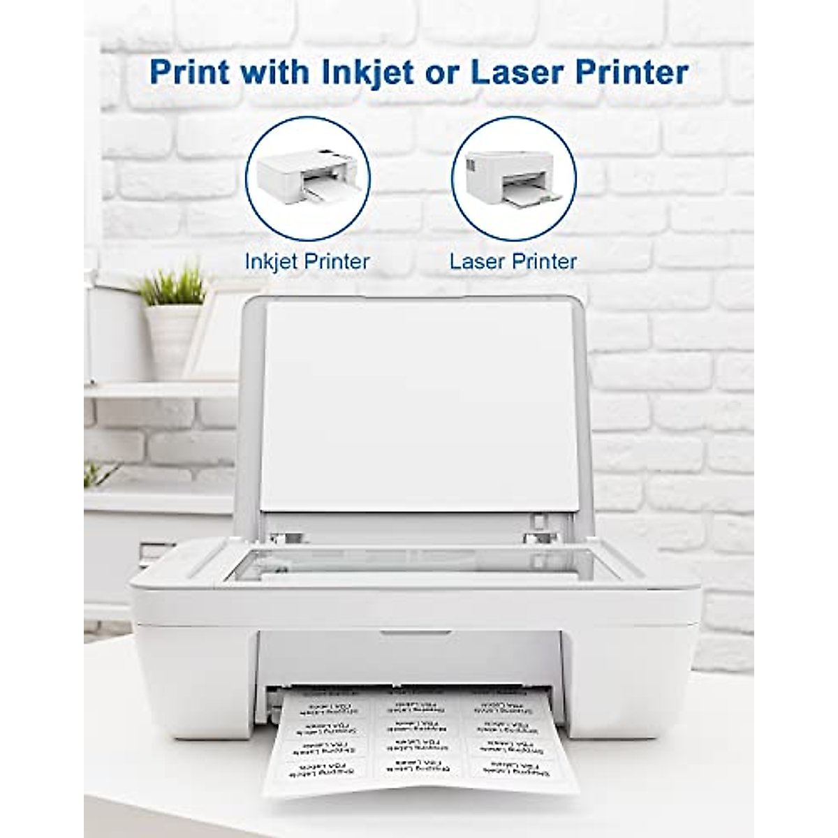 Mailing Address Labels, 1" x 2-5/8" Shipping Address Labels for Inkjet & Laser Printers, 750 Blank POLONO Address Labels Compatible with Avery 5160, 8160 Labels, FBA and SKU Labels, Easy to Peel