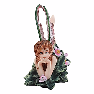 Ebros Amy Brown Whimsical Primrose Spring Flower Garden Fairy Figurine FAE Magic Statue Fantasy Collectible 4.75" Long