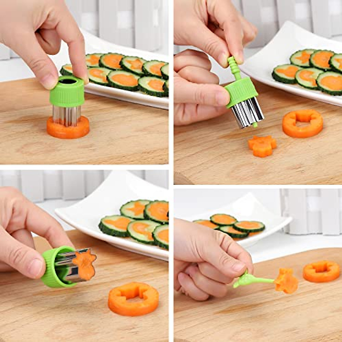 35 Pack Cookie Cutters Vegetable Fruit Cutter Shapes Stamps Mold Mini Cookie Cutters