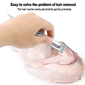 TorSor 5 Pack 2in1 Fish Bone Tweezers Chicken Meat Feather Remover Puller Seafood Tool Poultry Scissors Knife Intestine Cutter Kitchen Slant Pliers Debone Salmon Catfish Bass Hair Plucker Clip