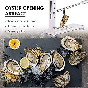 Oyster Opener Set, Oyster Shucking Knife Set with Gloves, Adjustable Oyster Opener Machine Ideal Seafood Tools