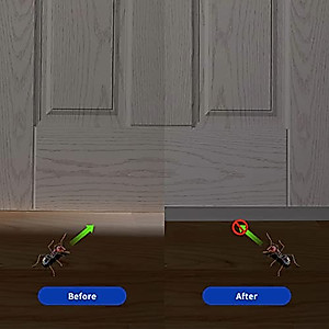 Door Draft Stopper, Strong Adhesive Door Sweep for Exterior and Interior Doors, Cuttable Under Door Seal 39” Length(White)