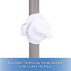 Kenney EasySlide Adjustable Corner Pole Caddy, Brushed Nickel